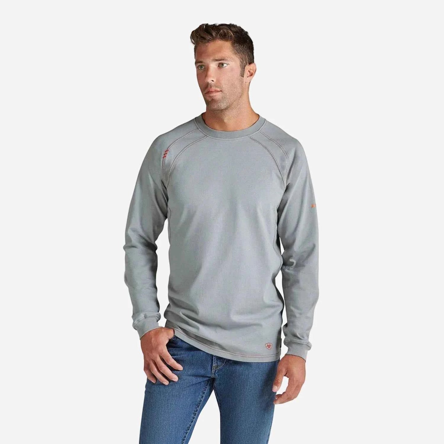 Ariat FR Long Sleeve Work Crew Shirt | Flame-Resistant T-Shirt – Circle ...